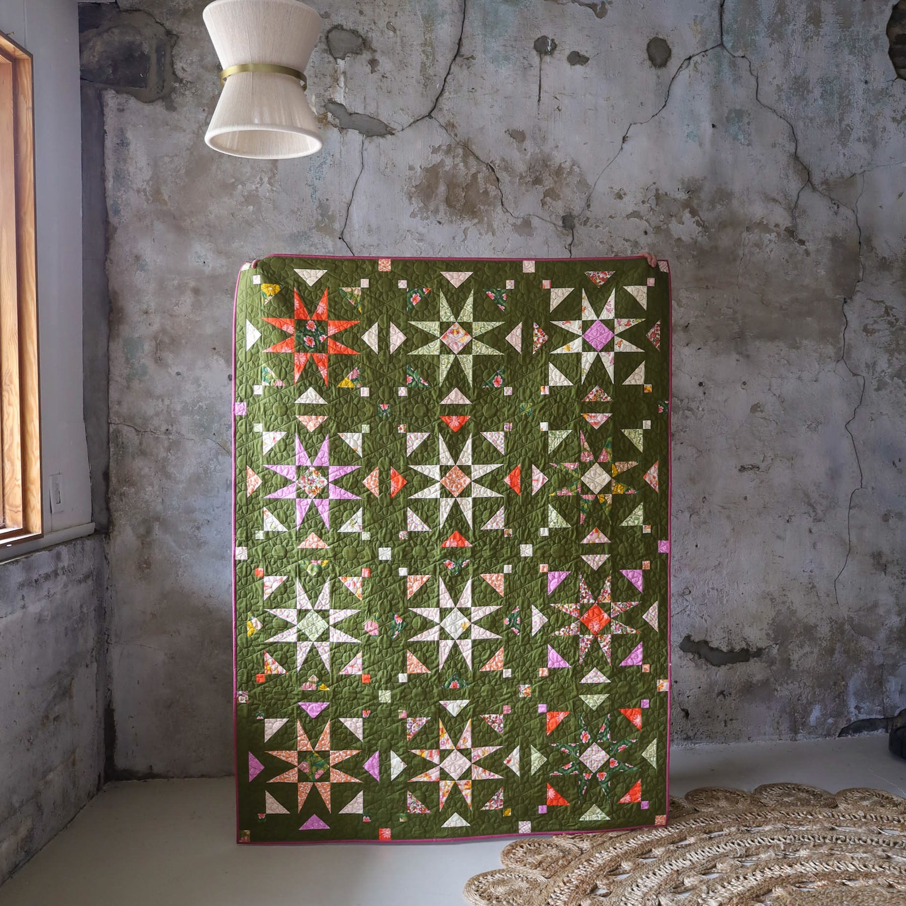 Mosaic Star Quilt - the Flower Bloom version – Lo & Behold Stitchery