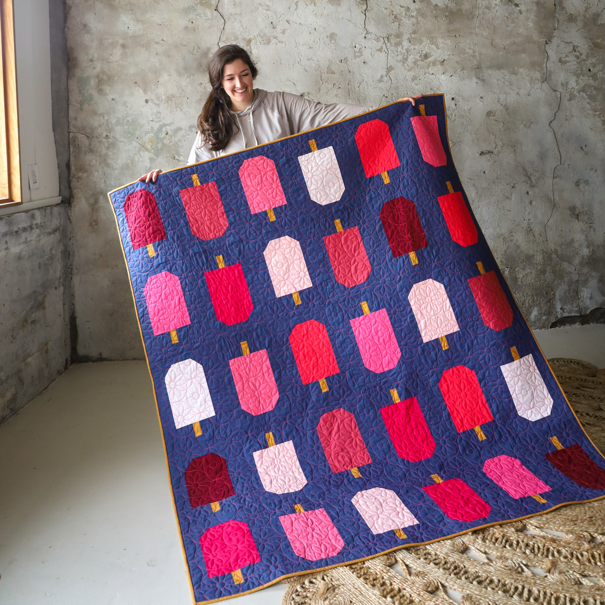 Summer Pop Quilt- The Midnight Version – Lo & Behold Stitchery