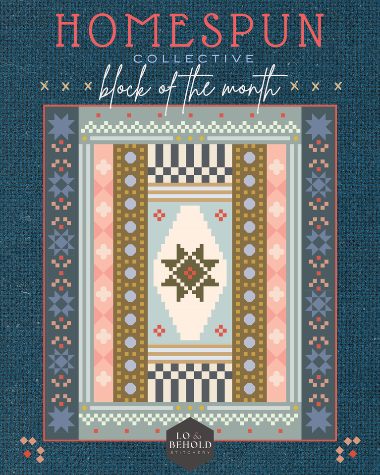 Homespun Collective Block of the Month 2026 – Lo & Behold Stitchery