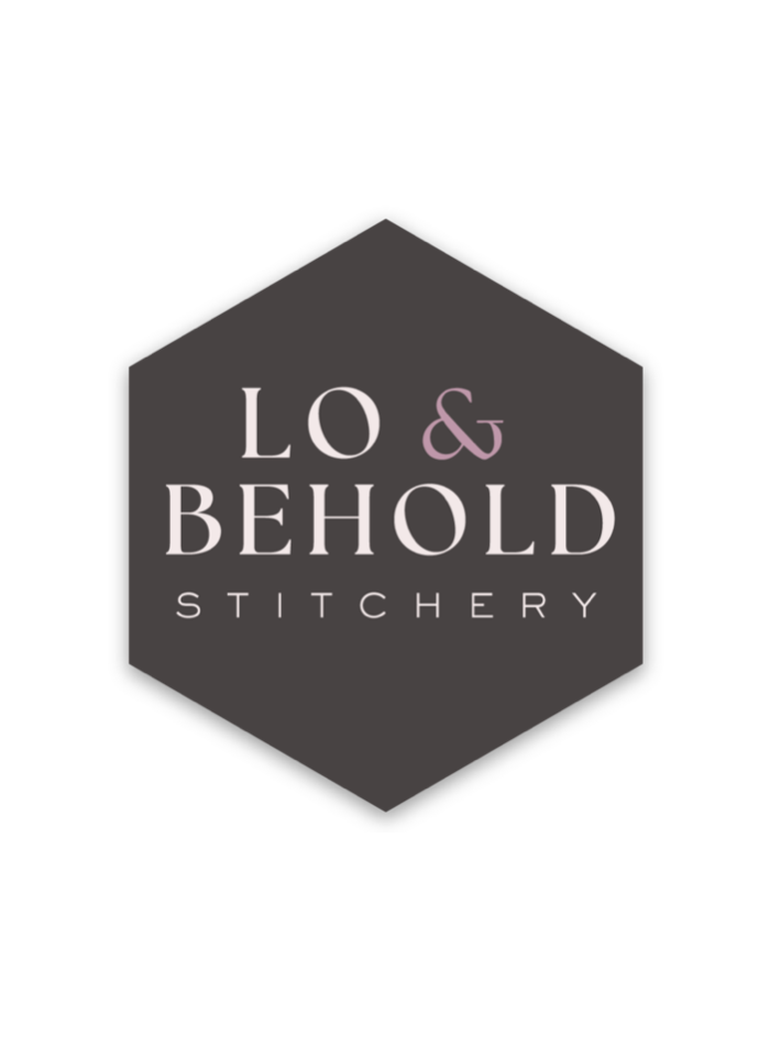 Hexie Logo Sticker – Lo & Behold Stitchery
