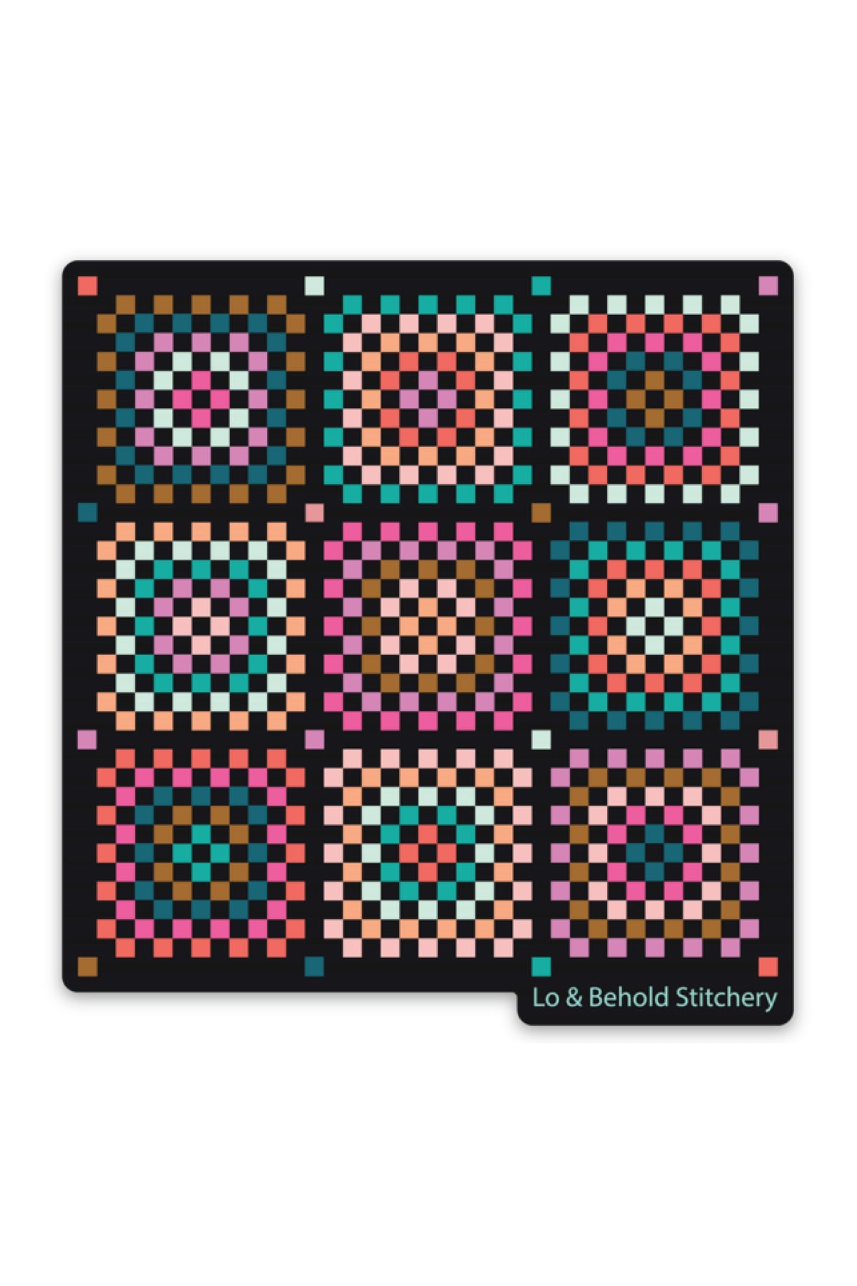 80s Party Granny Patch Sticker – Lo & Behold Stitchery